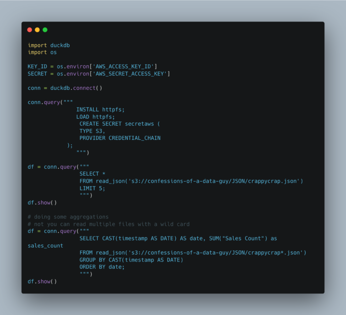 Using Duckdb To Read Json Files In S3 Confessions Of A Data Guy